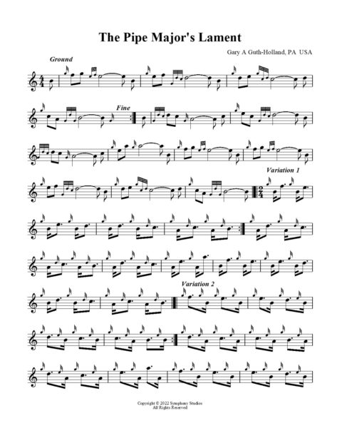 The Pipe Major’s Lament - BagpipeLessons.Net